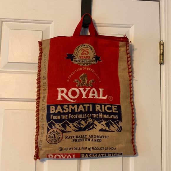 Royal Basmati Rice | Bags | Royal Basmati Rice Burlap Zippertop Tote ...